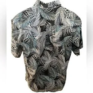 Vintage | Shirts | Cooke Street Aloha Hawaiian Tropical Leaves Collared ...